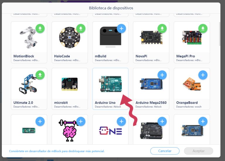 MBLOCK – PRIMEROS PASOS – Arduino
