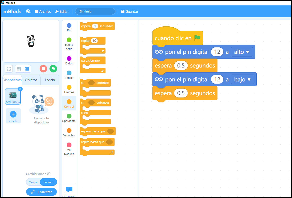 LUZ INTERMITENTE – Arduino