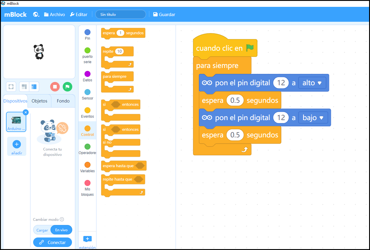 LUZ INTERMITENTE – Arduino